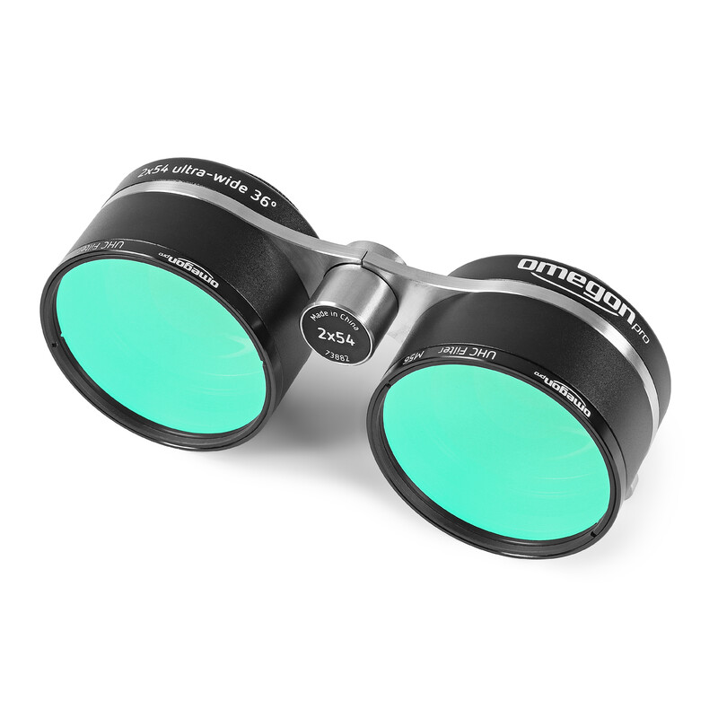 Omegon 2x54 binoculars for star field observation + 2 Pro UHC filter M56